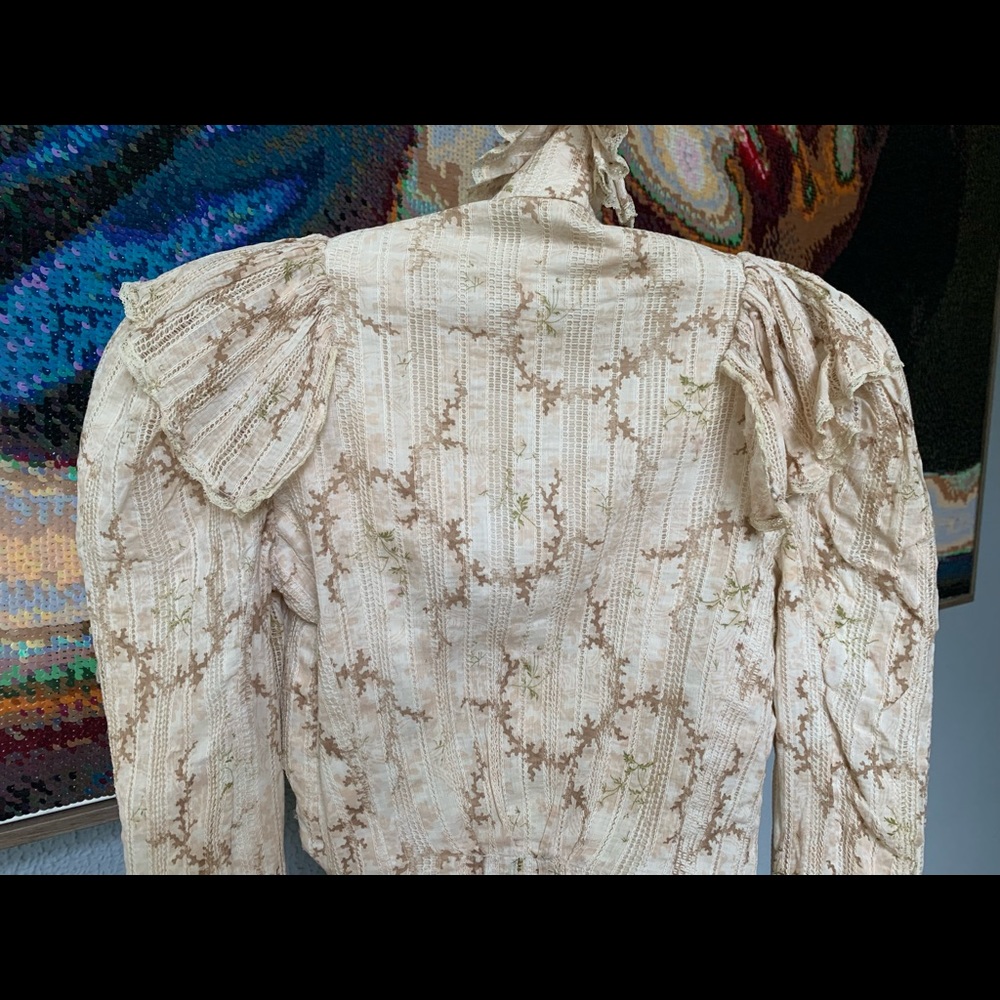 Rare Vinatge Victorian Jacket With Print Detail - Gem
